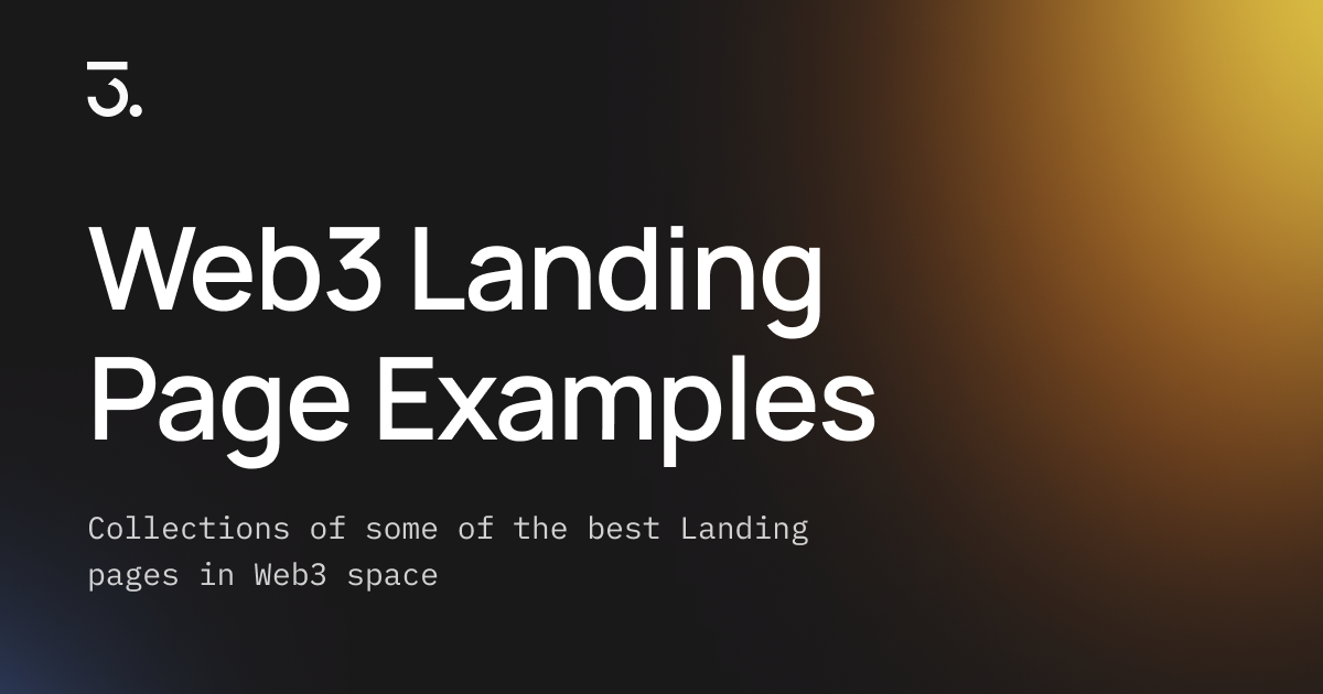 Web3 Landing Pages Examples